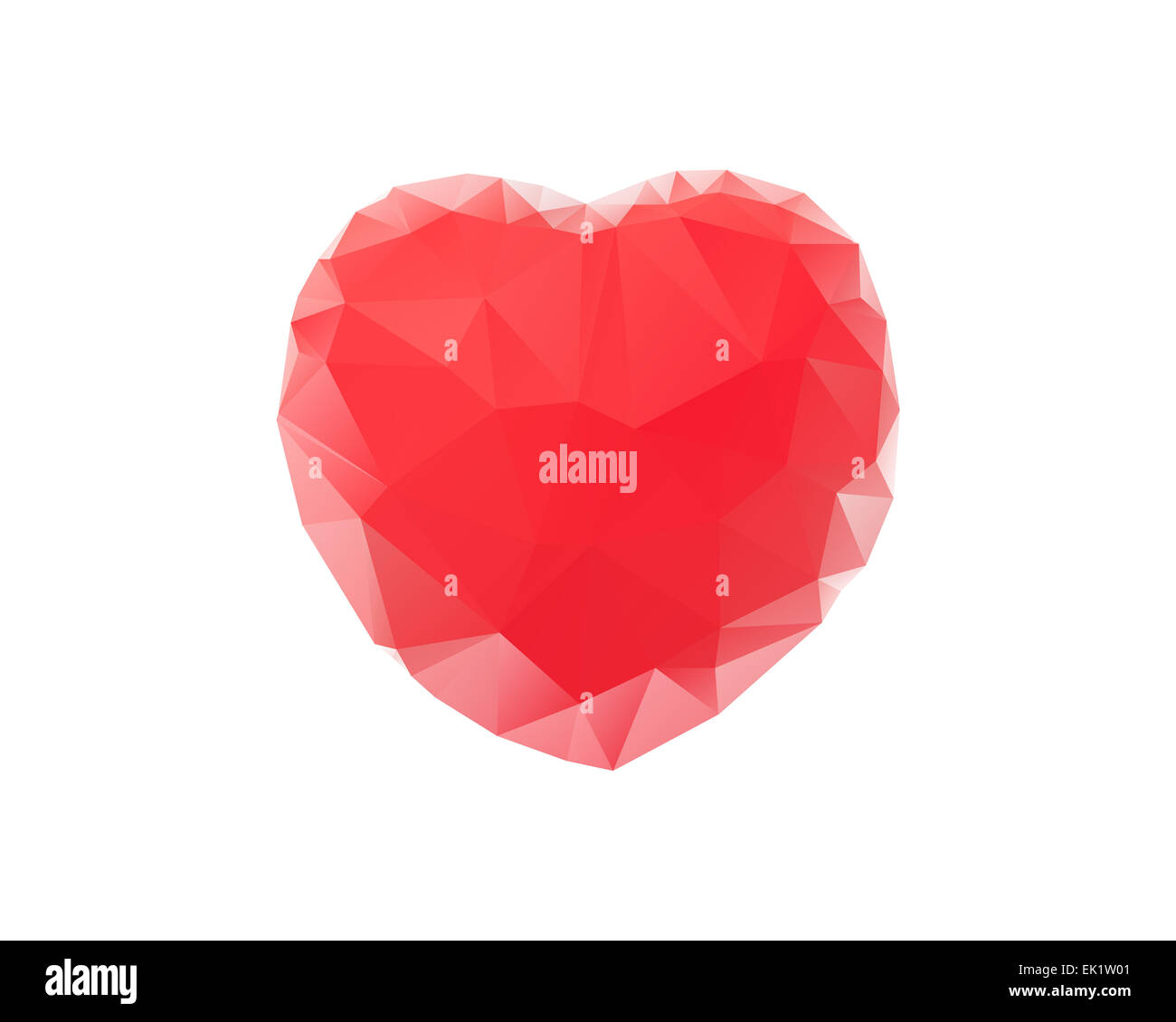 Abstract red heart on white background Stock Photo - Alamy