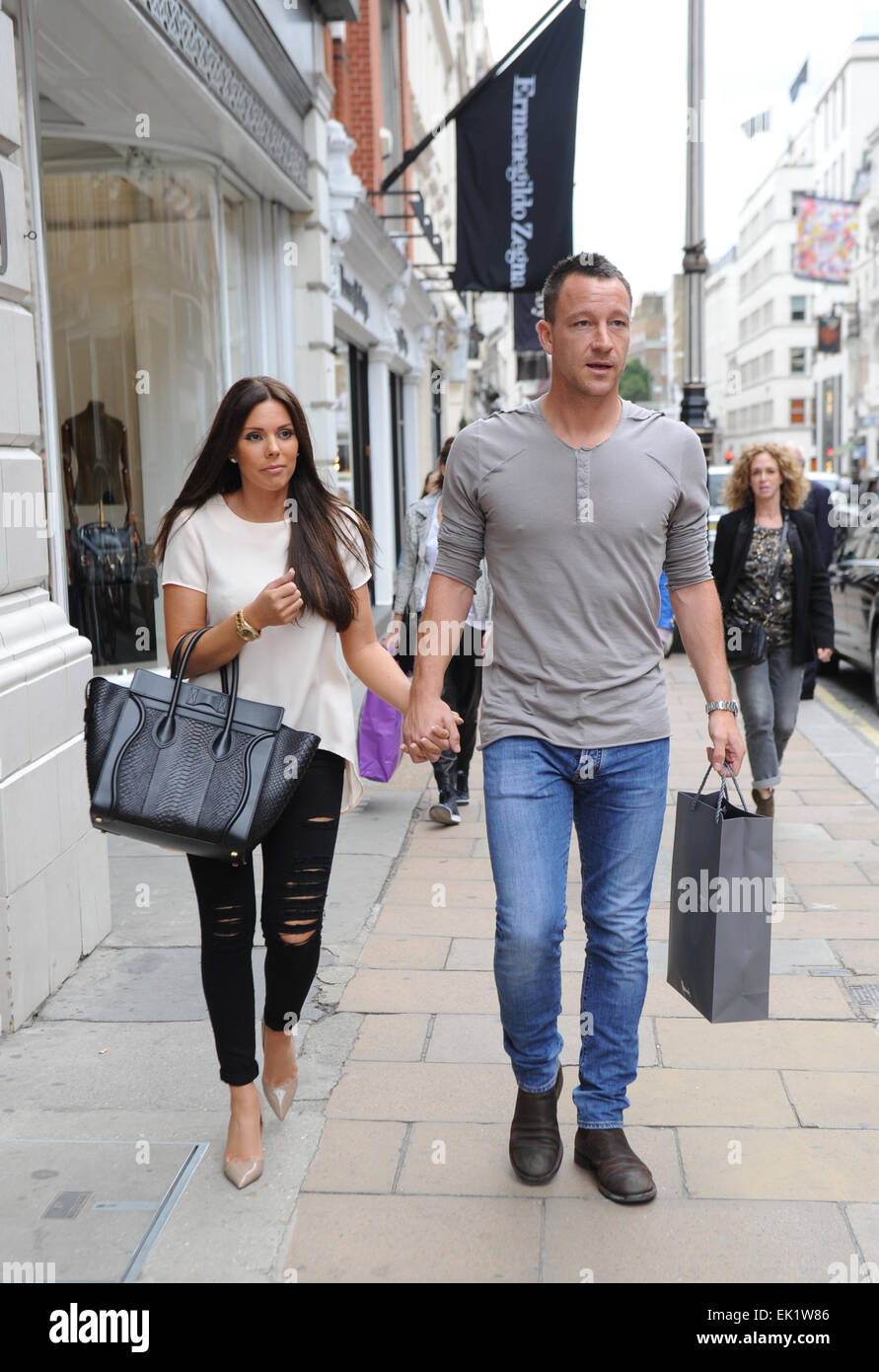 Chelsea football player John Terry and wife Toni out shopping in London ...