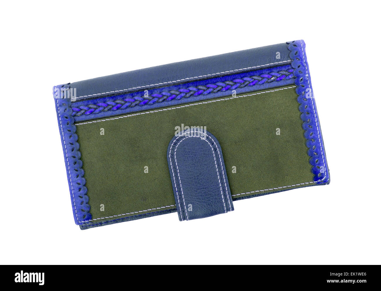 Old fashioned wallet on a white background Stock Photo - Alamy