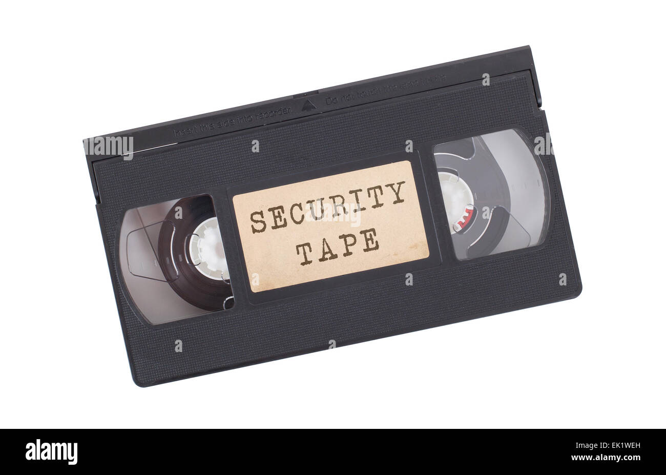Retro videotape isolated on a white background - Security tape Stock ...