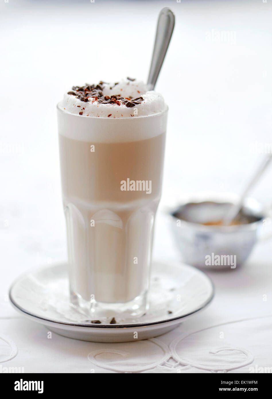Glass of cocoa with foam Stock Photo - Alamy