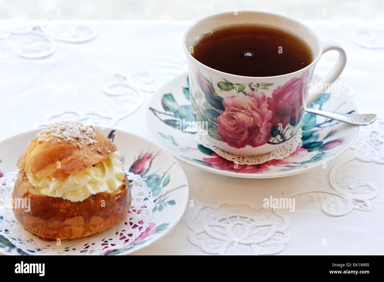 Tea and pastry Stock Photo - Alamy
