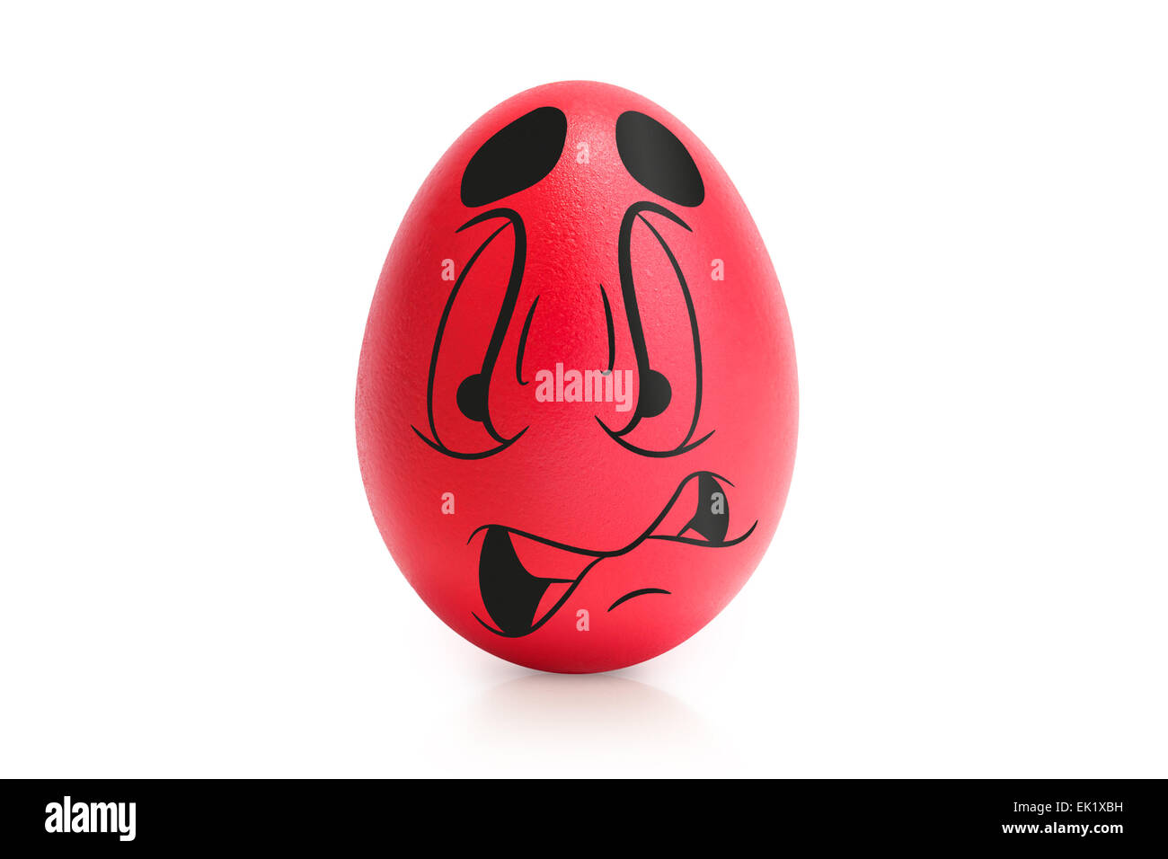 Red evil egg with emotional face isolated Stock Photo - Alamy