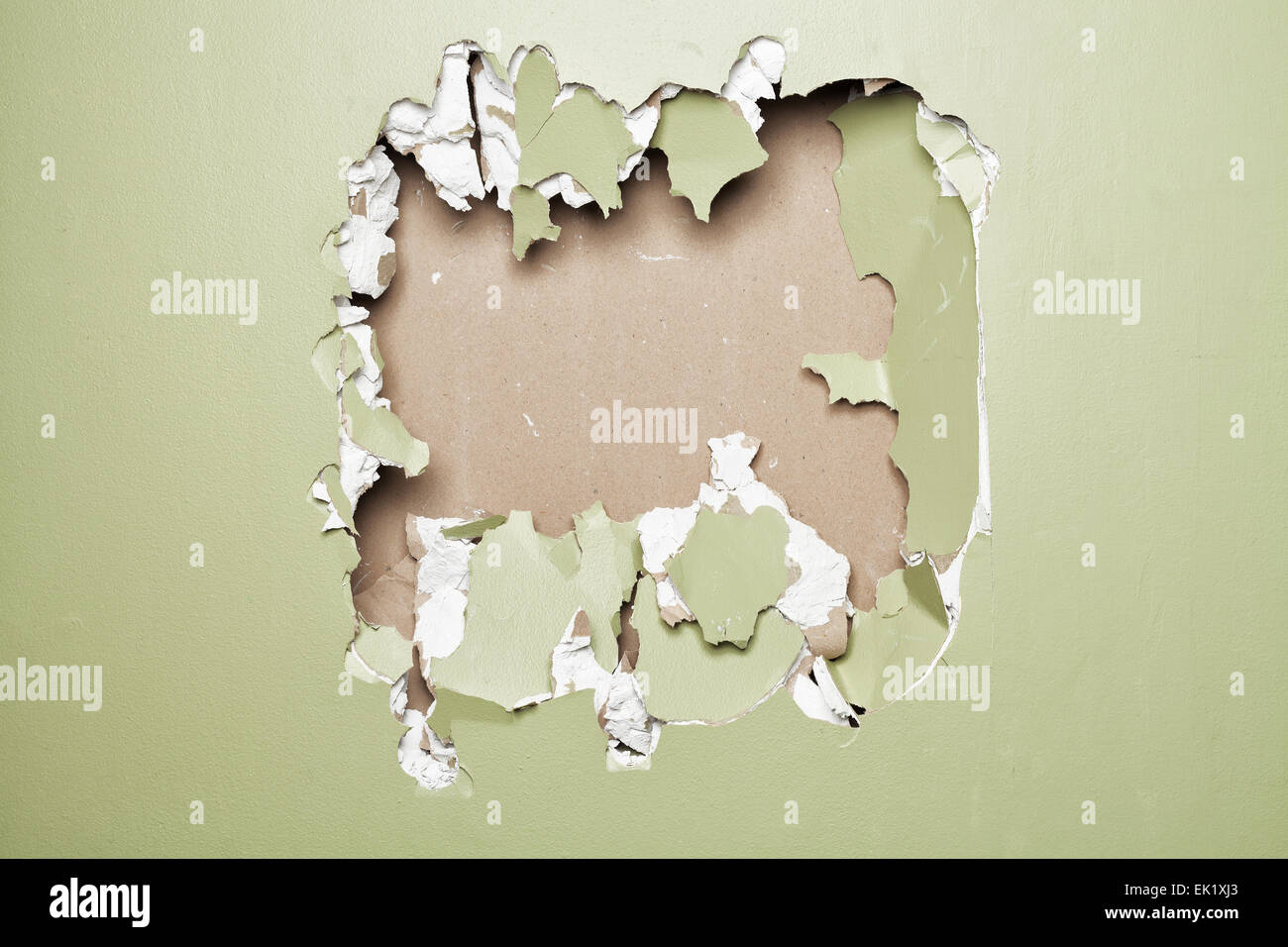 smash wall green background Stock Photo - Alamy