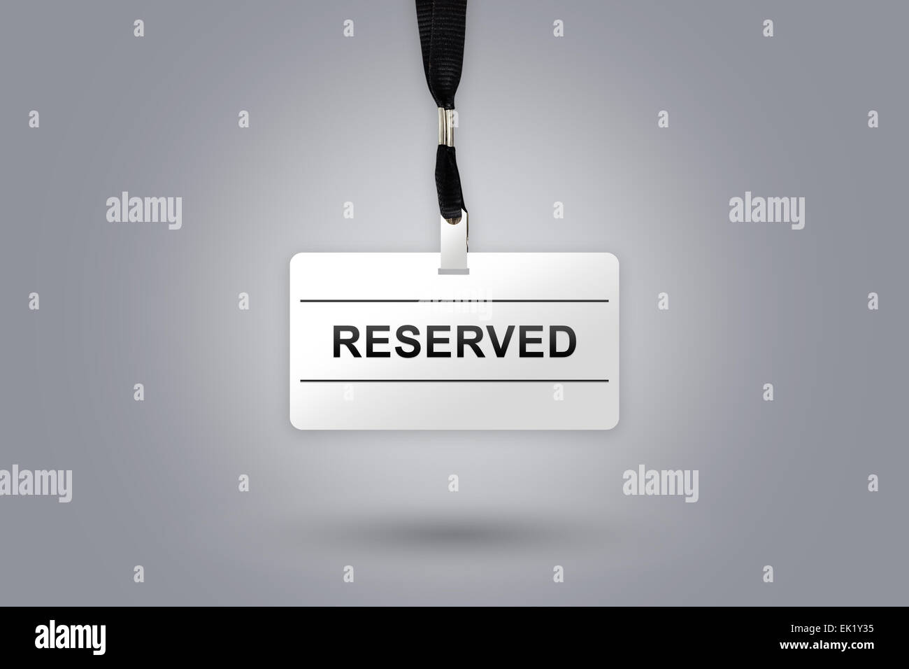 reserved on badge with grey radial gradient background Stock Photo - Alamy