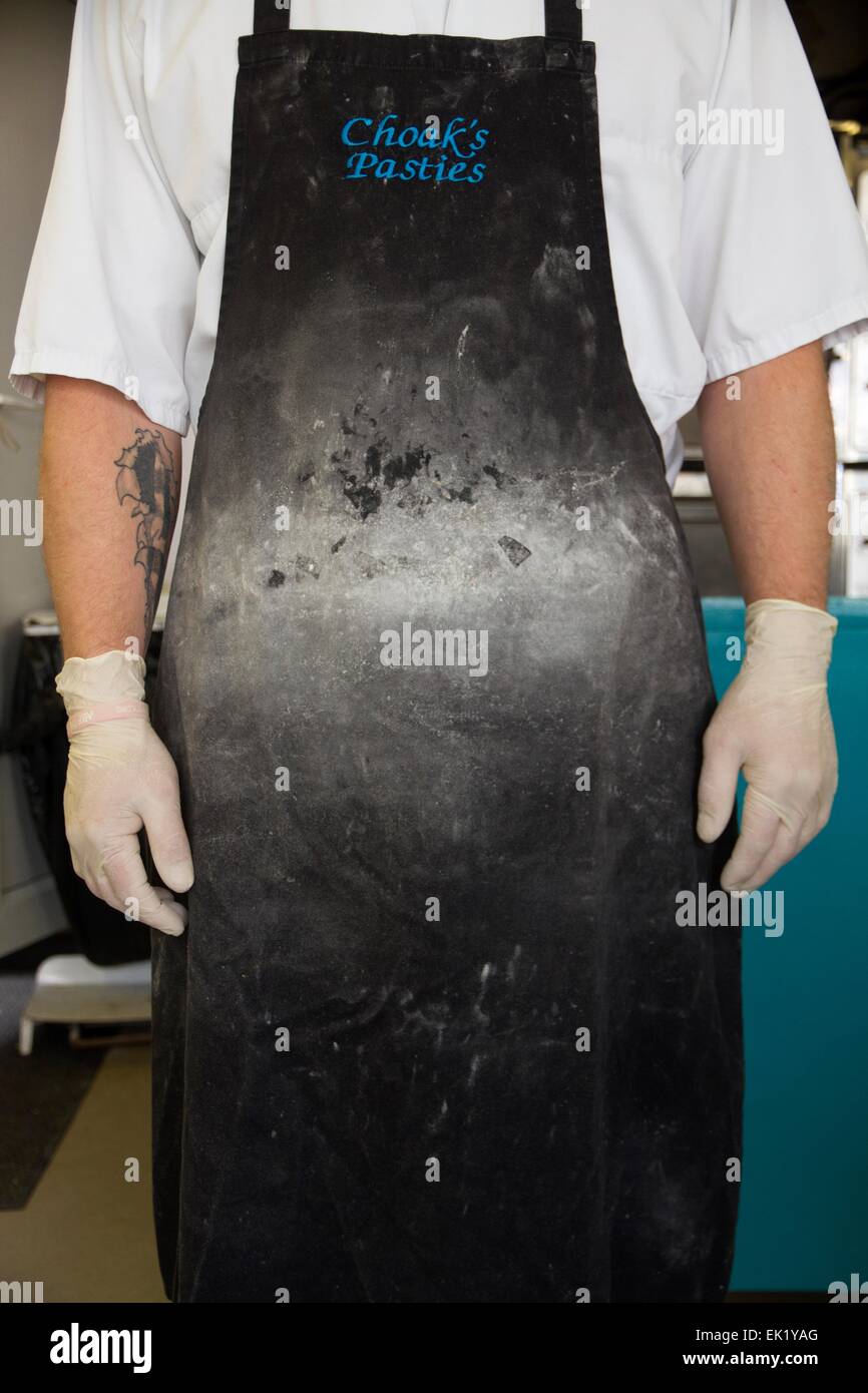 A chef uniform as worn by a Choak Pasty Shop chef Stock Photo - Alamy