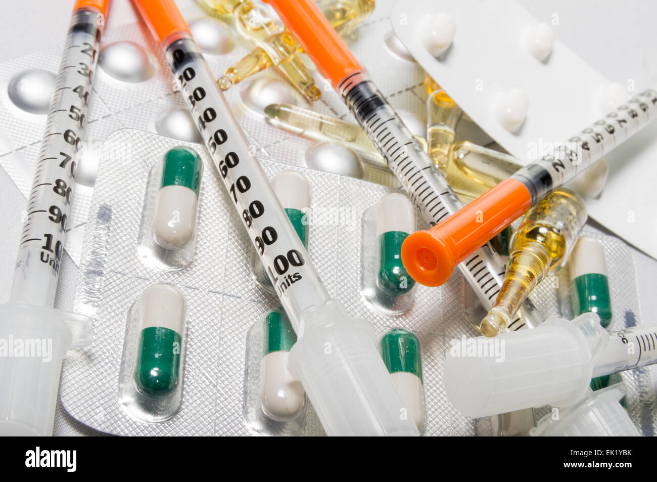 Drugs and pills on display Stock Photo - Alamy