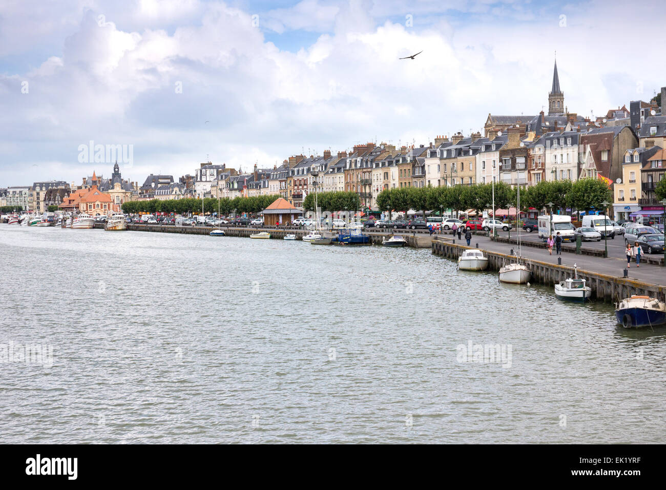 Trouville sur mer and River Touques, Calvados, Normandy, France Stock ...