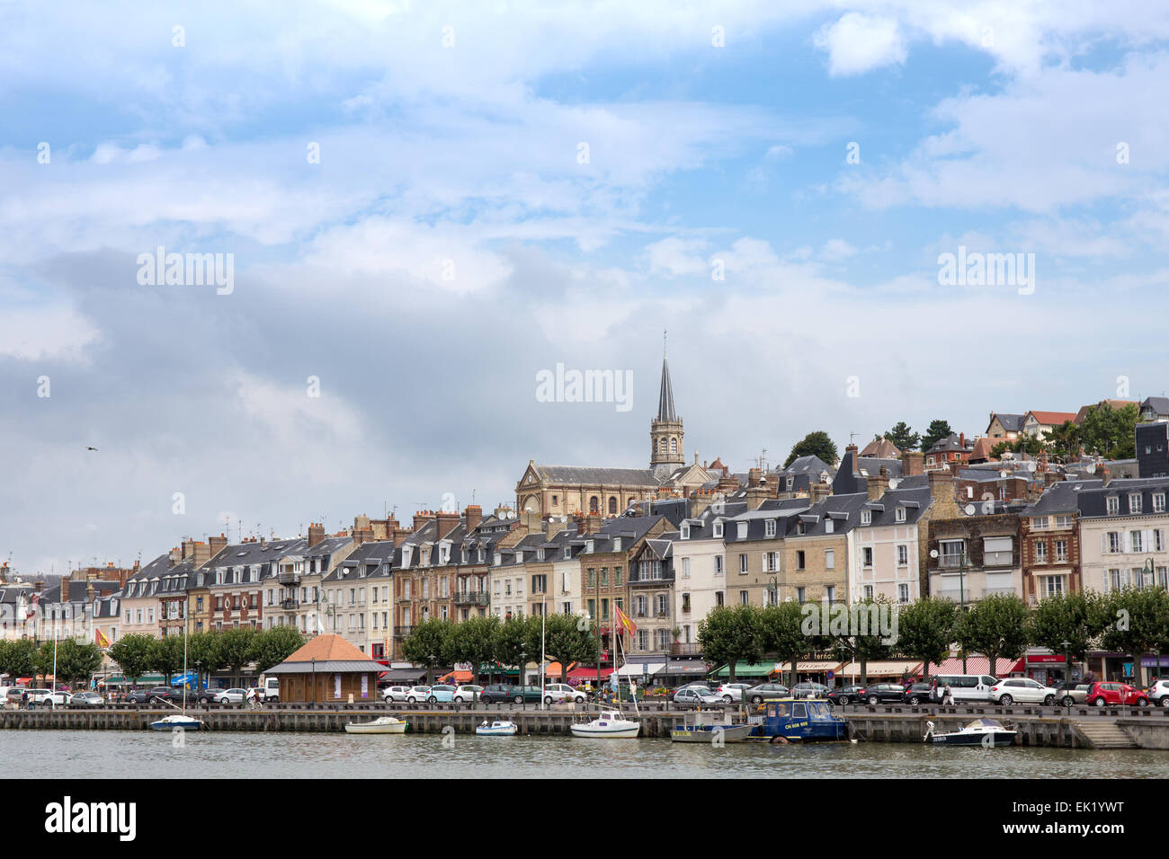 Trouville sur mer and River Touques, Calvados, Normandy, France Stock ...