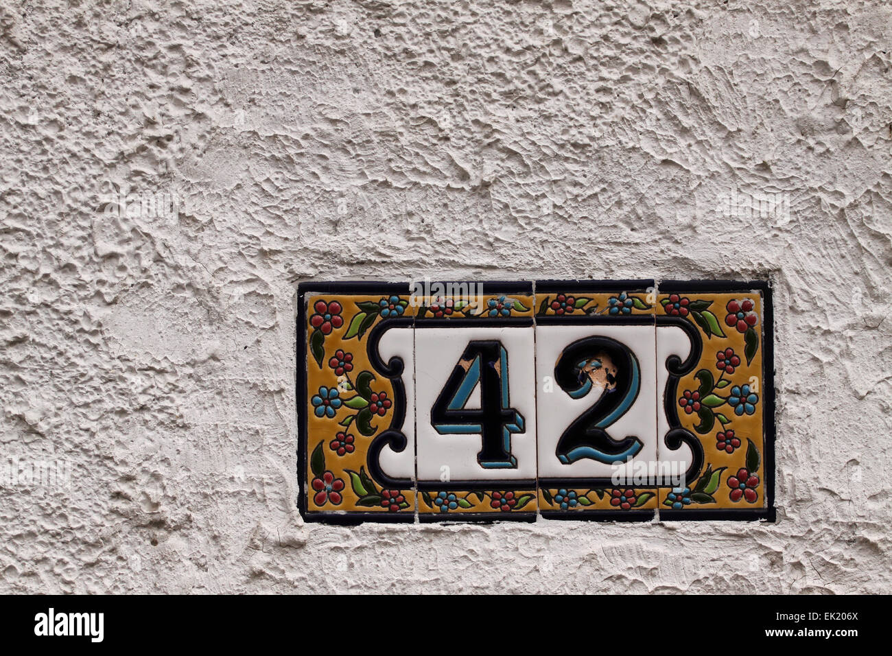 House numbers in different styles and colors (concept for real estate ...