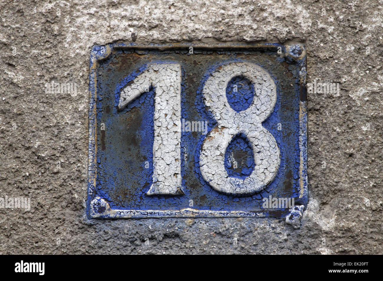 House numbers in different styles and colors (concept for real estate ...