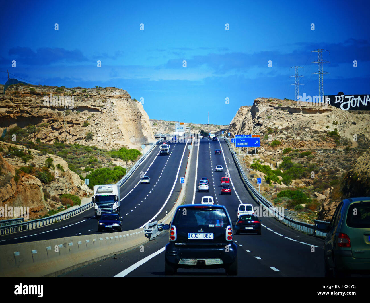 Northern Highway Expressway Motorway Tenerife island Canary islands ...