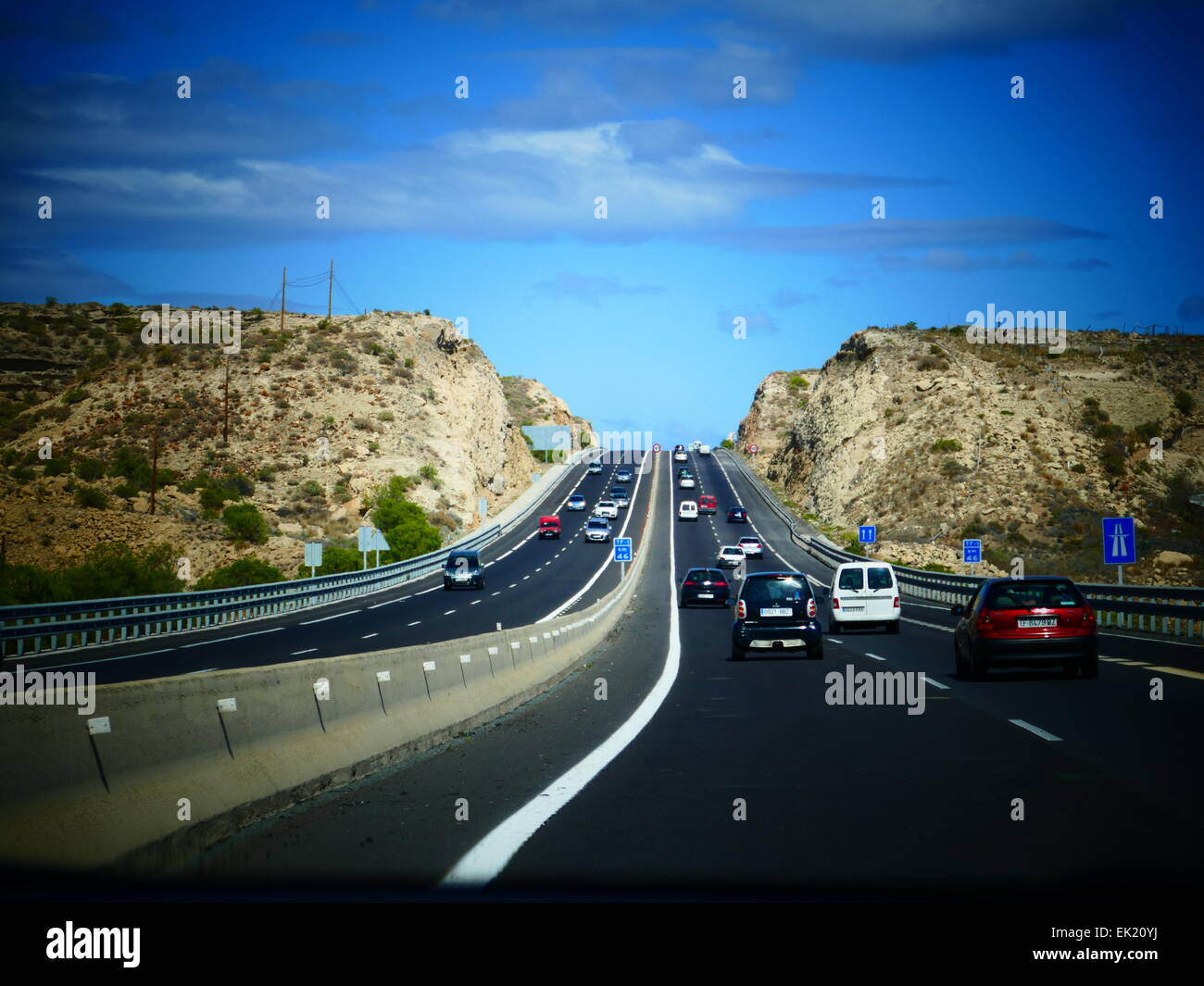 Northern Highway Expressway Motorway Tenerife island Canary islands ...