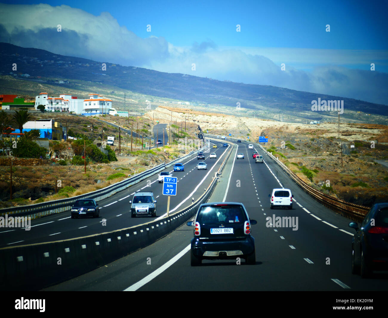Northern Highway Expressway Motorway Tenerife island Canary islands ...
