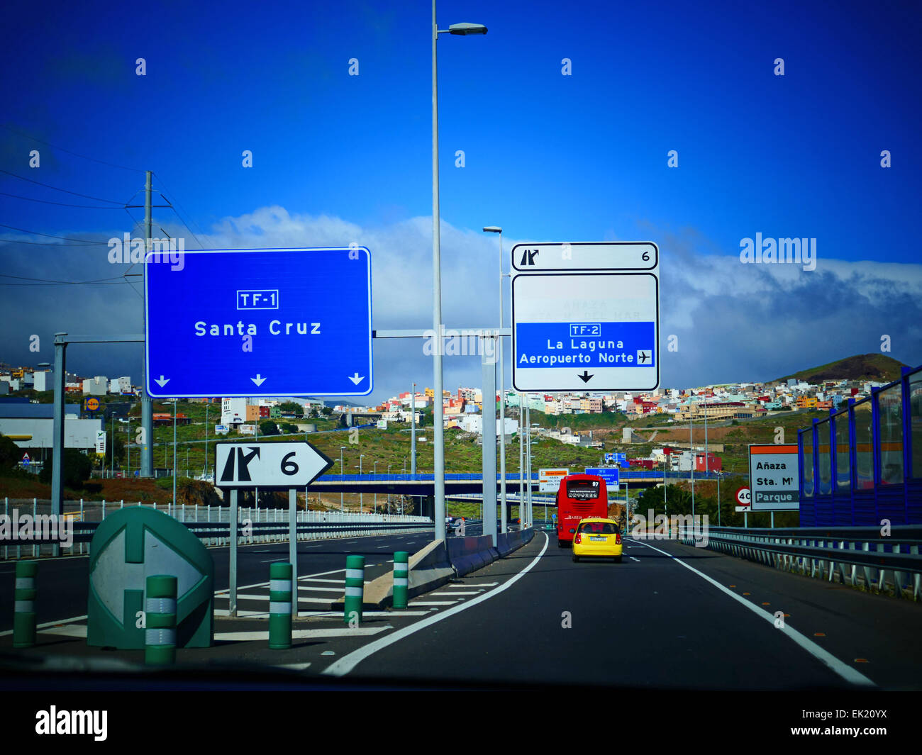 Northern Highway Expressway Motorway Tenerife island Canary islands ...