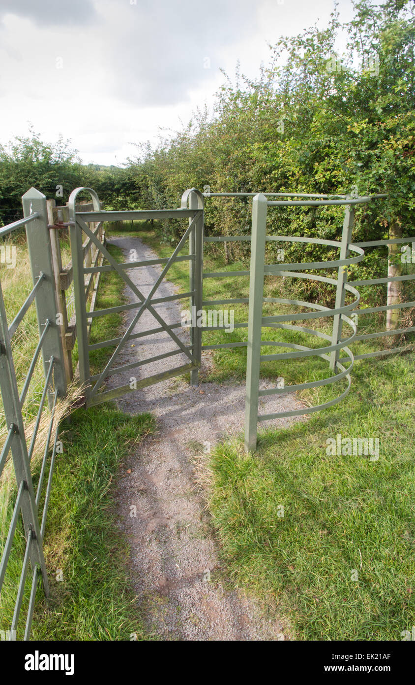Gate used in the United Kingdom to allow people but not livestock to ...