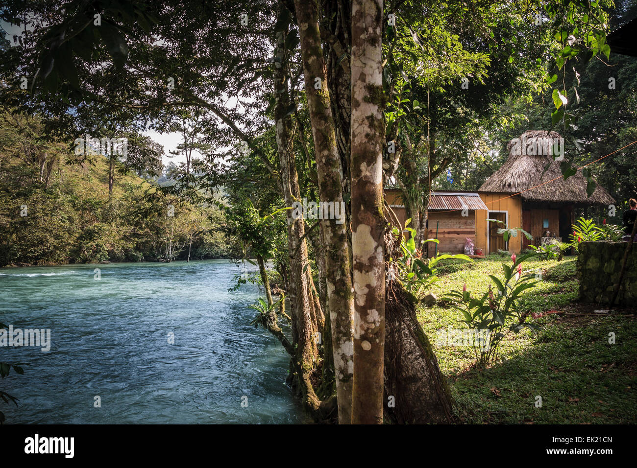 retiro lodge in Lanquin town, Guatemala Stock Photo - Alamy