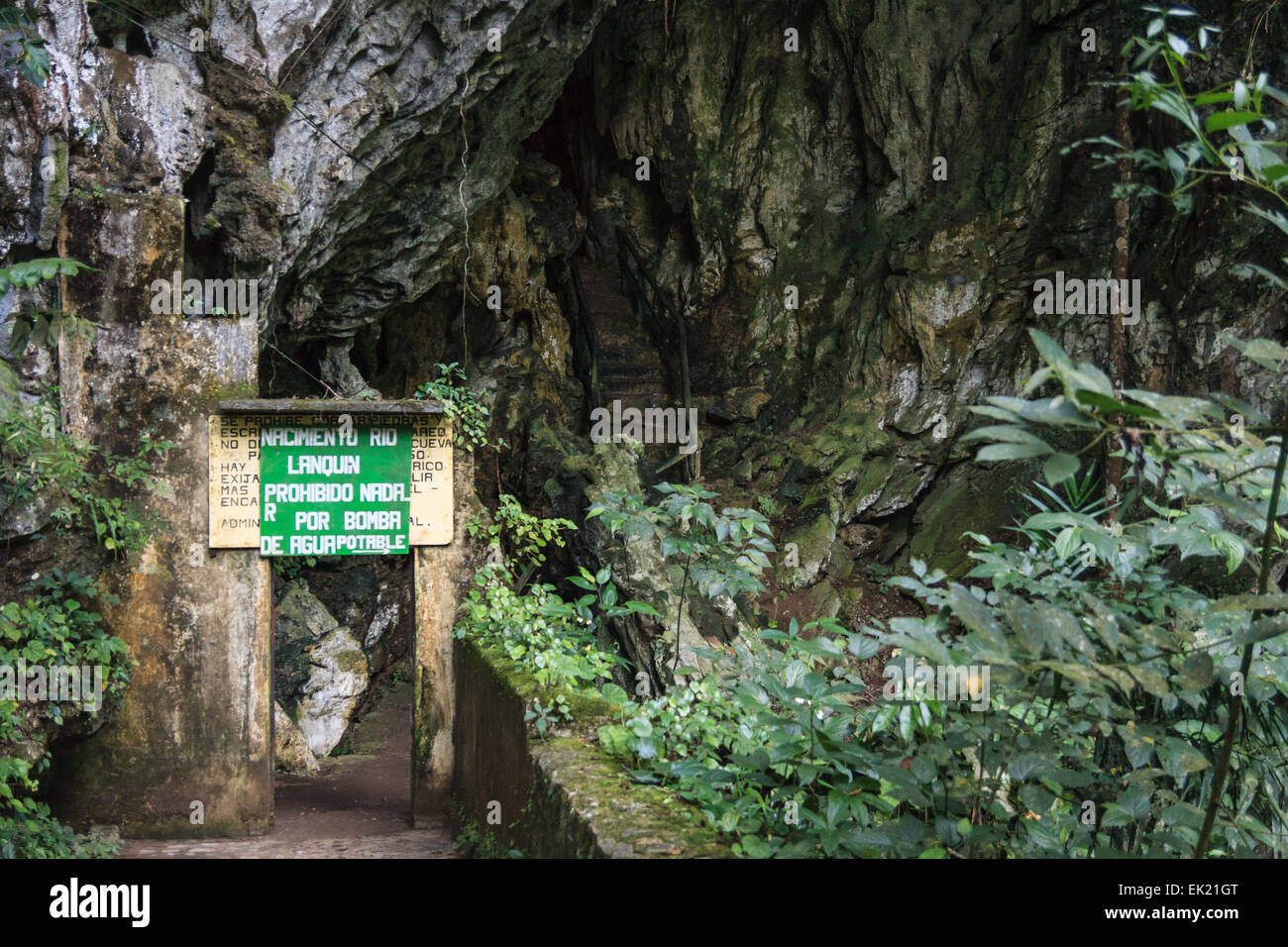 Lanquin caves entrance on Guatemala Stock Photo - Alamy