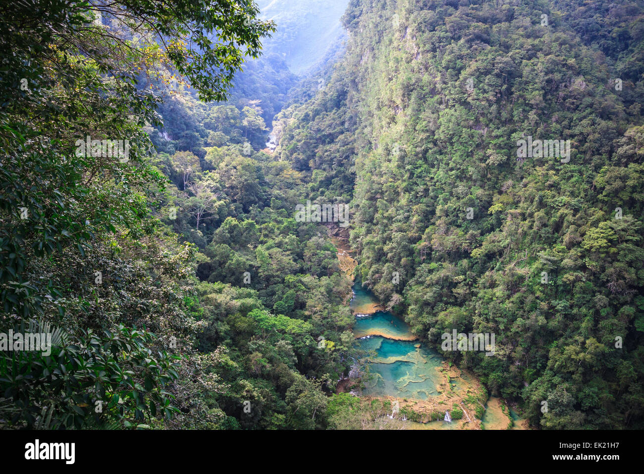 Semuc champay a natural aqua park in Guatemala Stock Photo - Alamy