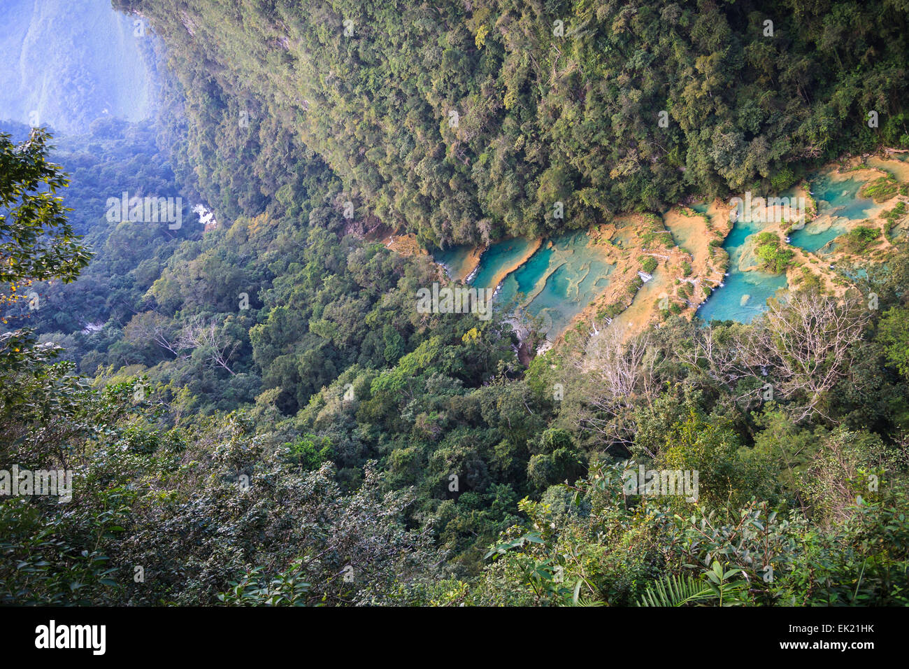 Semuc champay a natural aqua park in Guatemala Stock Photo - Alamy