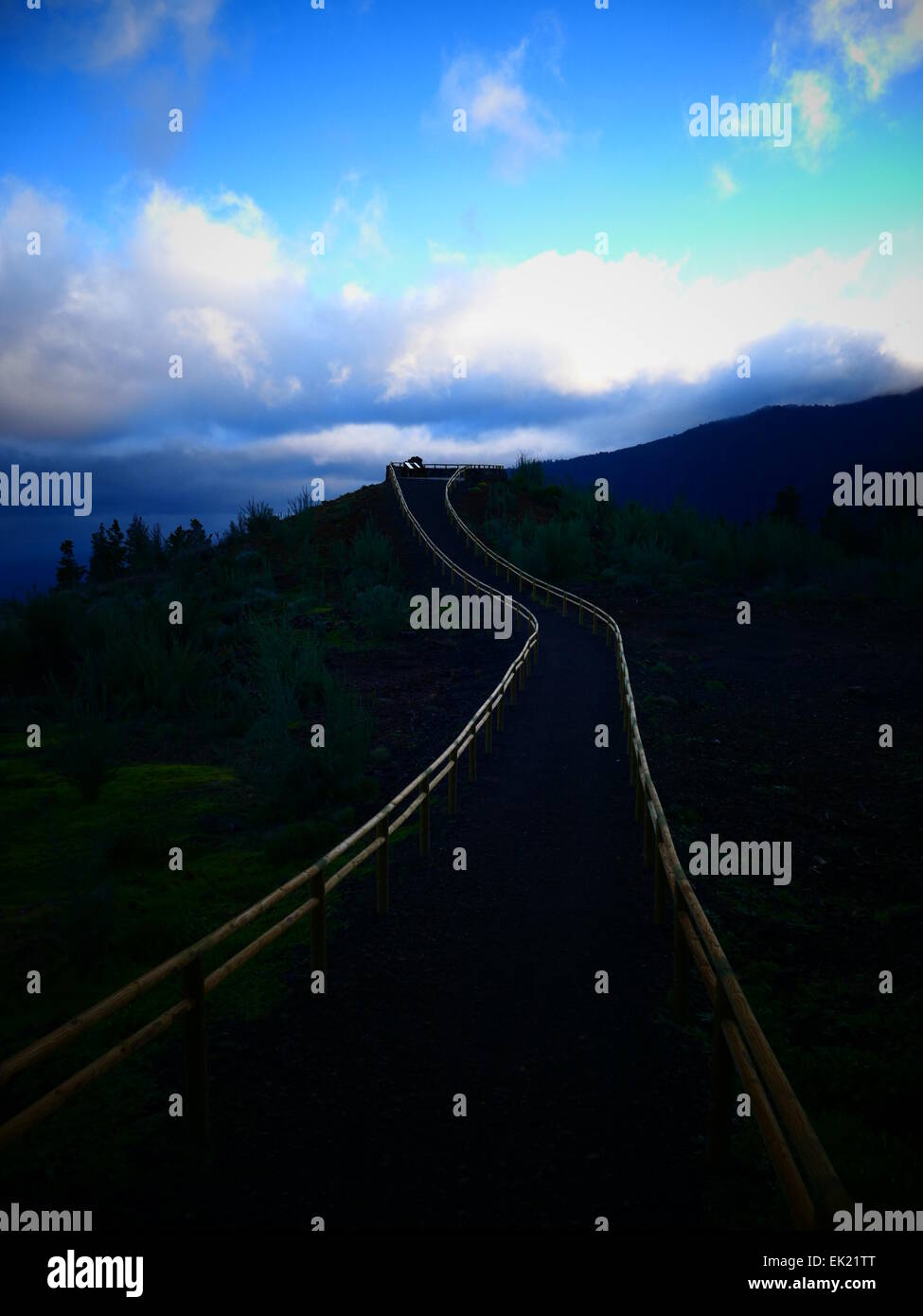 Path to view point Mt Teide Parque Nacional del Teide Tenerife island ...