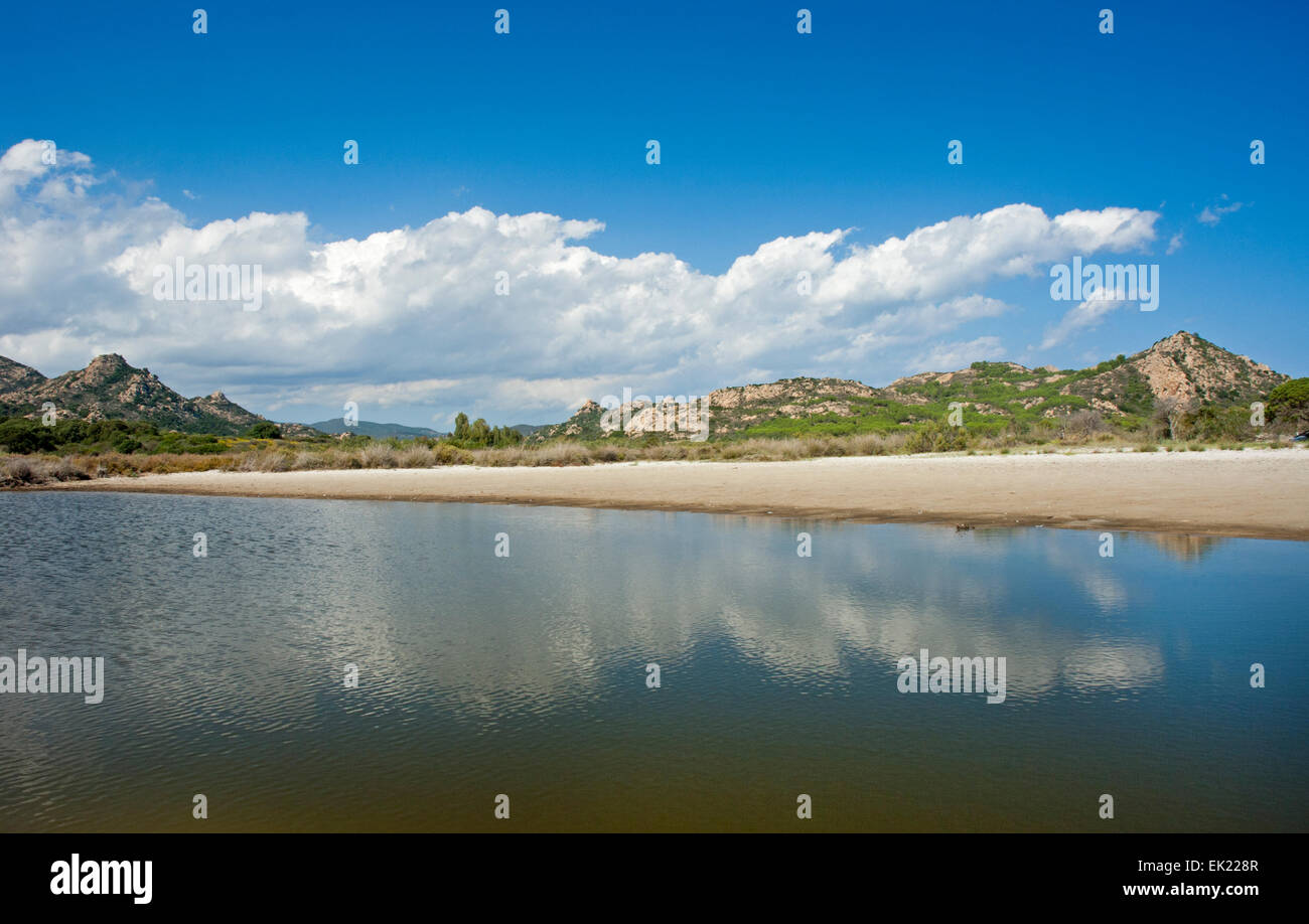 Siniscola,Sardinia, Italy,10/2013. Reflections in the spring water ...