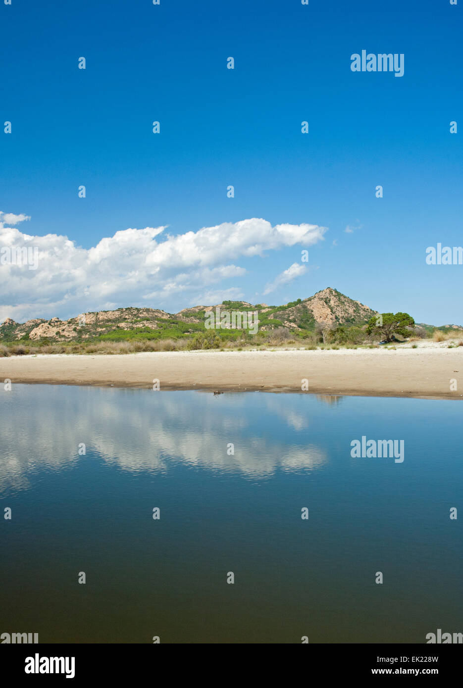 Siniscola,Sardinia, Italy,10/2013. Reflections in the spring water ...