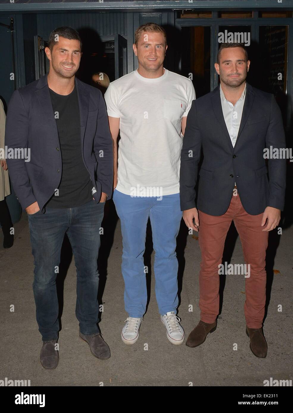 Leinster Rugby players Jamie Heaslip, brothers Rob and Dave Kearney ...