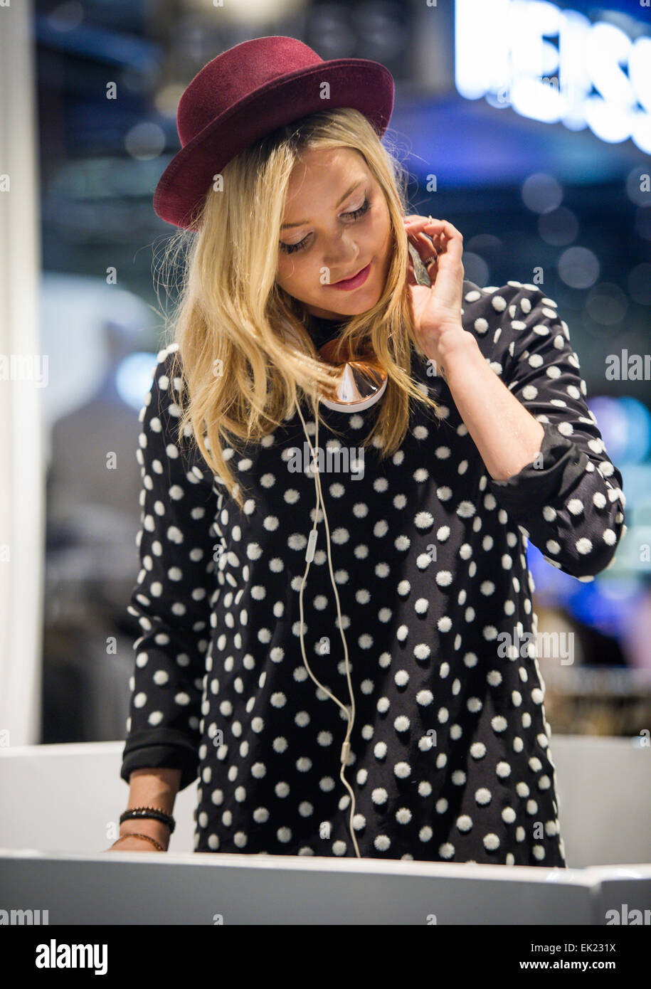 Laura Whitmore plays a DJ set at the Destination Menswear GQ event in ...