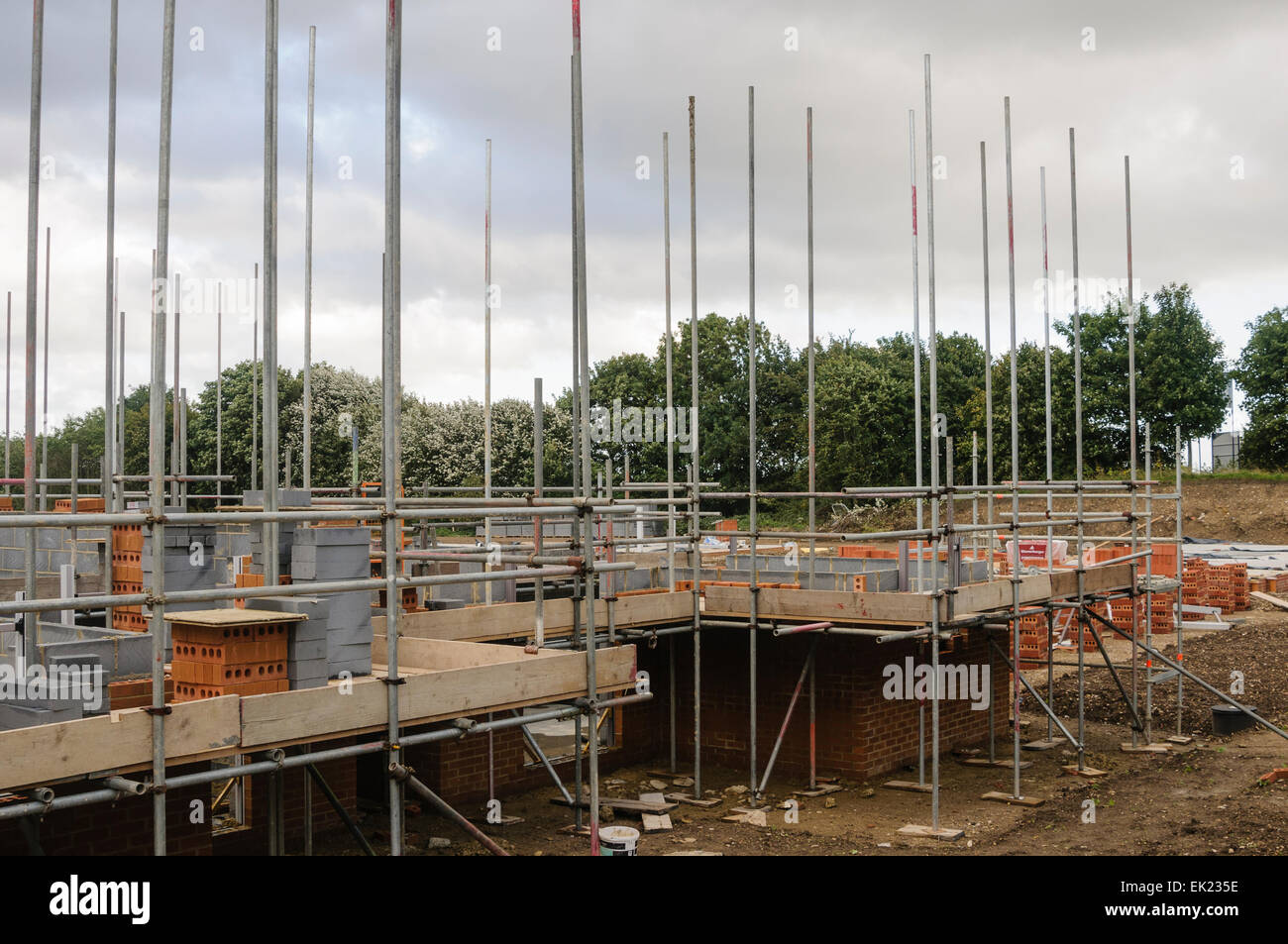 Scaffolding at a construction building site Stock Photo - Alamy