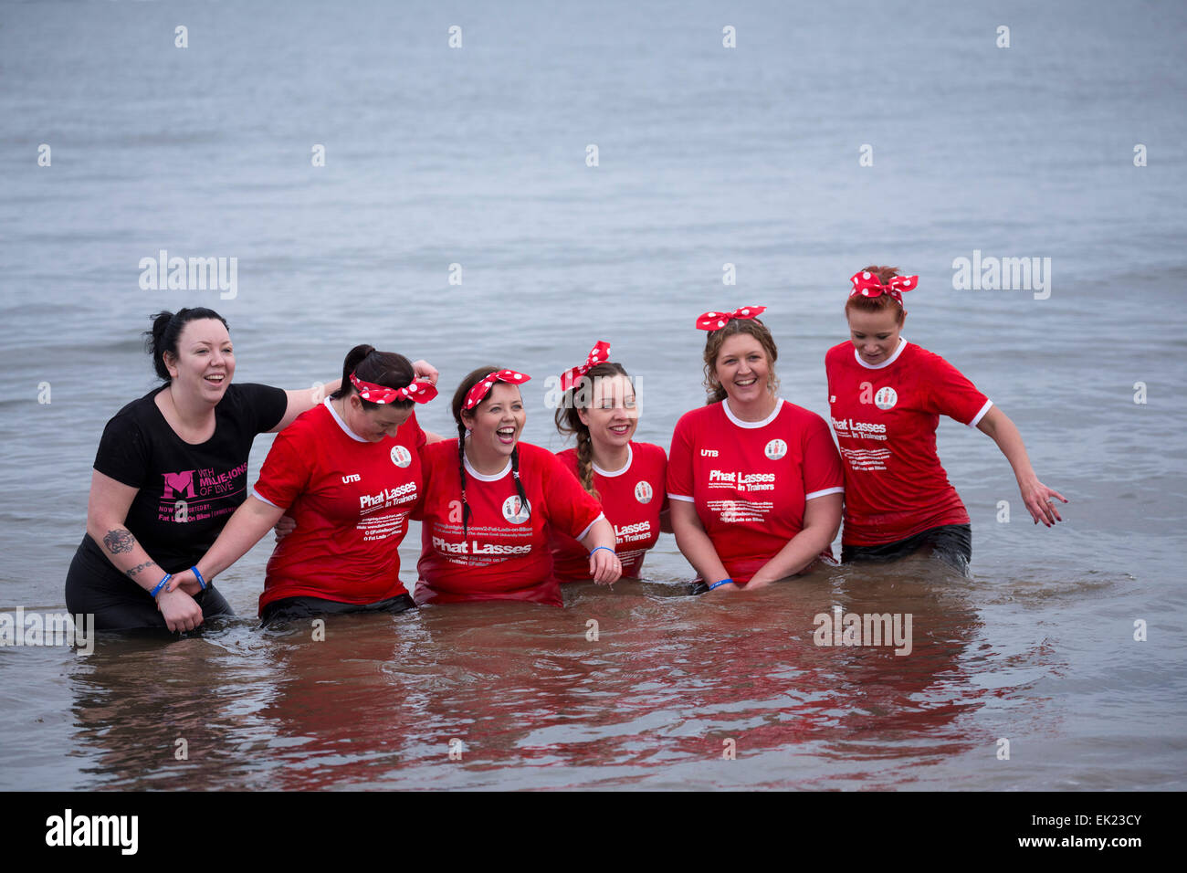 The 45th Redcar Boxing Day Dip 2014, North Yorkshire Stock Photo - Alamy