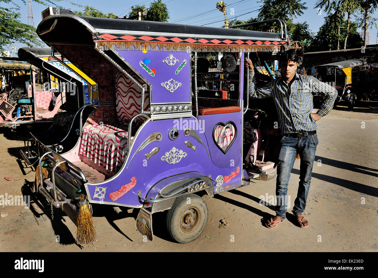 Tuk-Tuks (auto-rickshaws), in the streets of Shekhawati, Rajasthan ...
