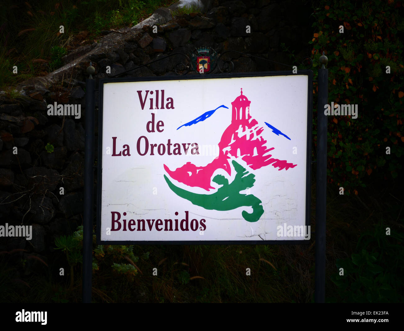 Tenerife town sign hi-res stock photography and images - Alamy