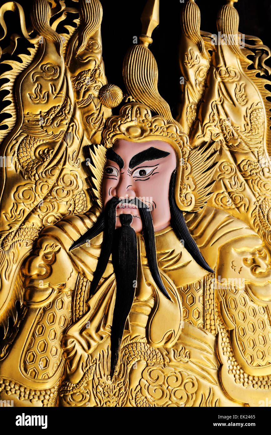 Chinese warrior beautiful statue photographed close up Stock Photo - Alamy