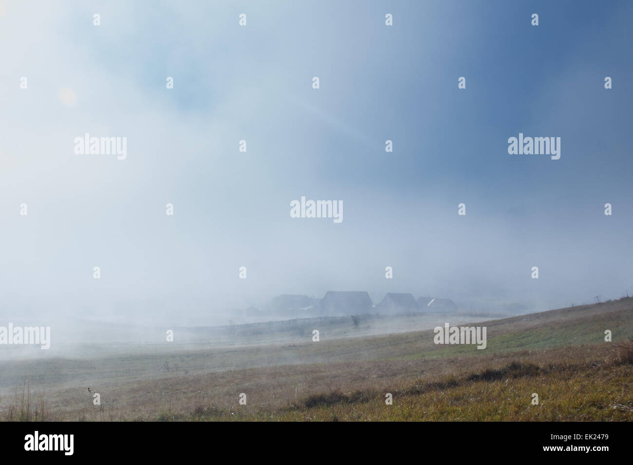 Barely visible houses hi-res stock photography and images - Alamy