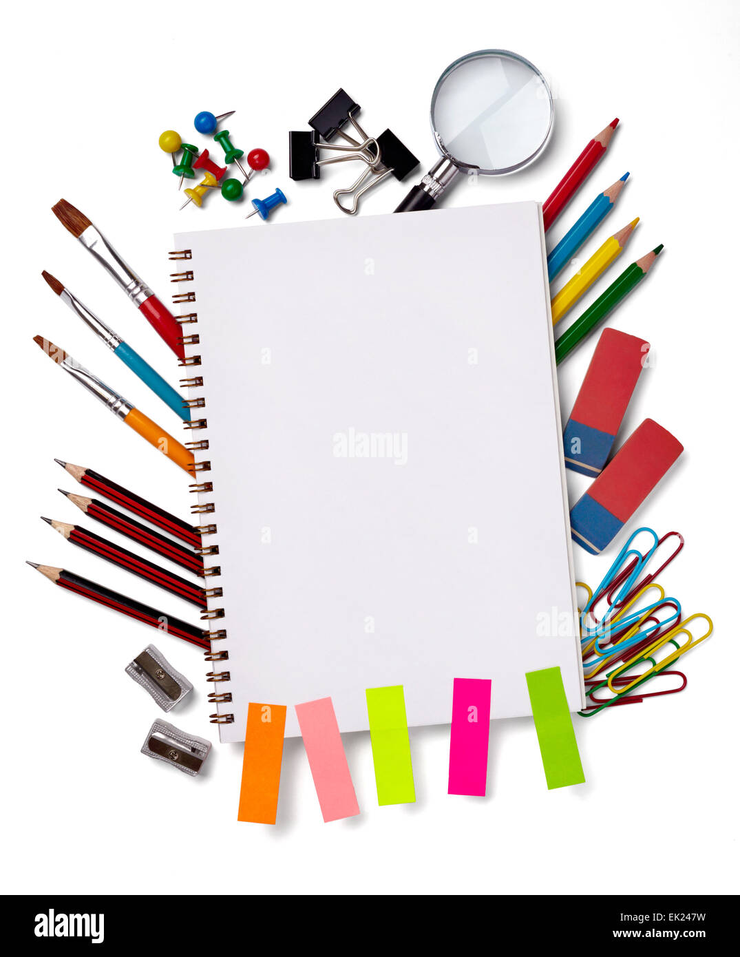 School book pen pencil Cut Out Stock Images & Pictures - Alamy