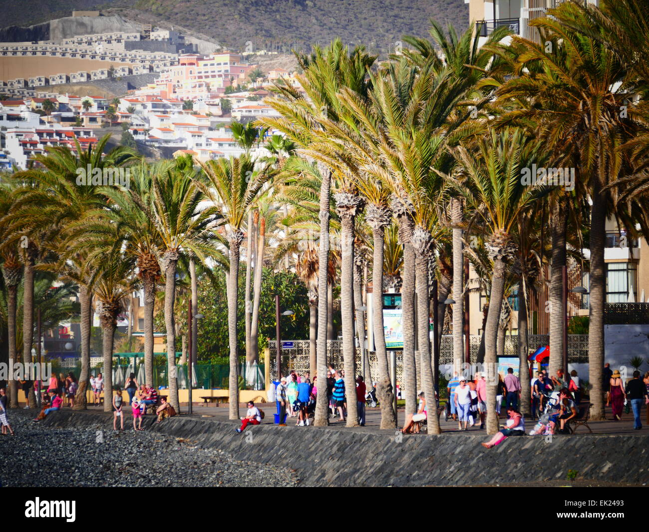 Tourists beach promenade tenerife hi-res stock photography and images ...
