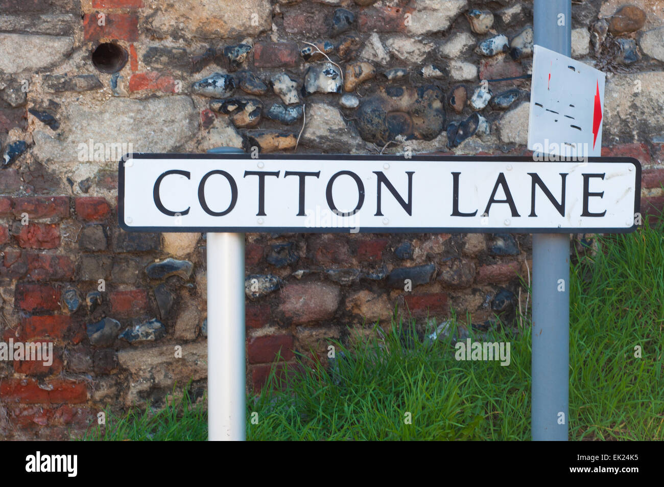 Cotton Lane road sign, UK Stock Photo - Alamy