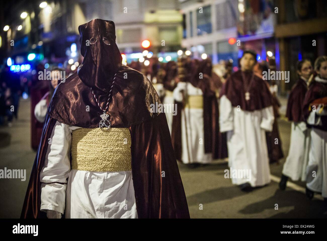 Santander, Cantabria, Spain. 3rd Apr, 2015. Penitent during the Holy ...