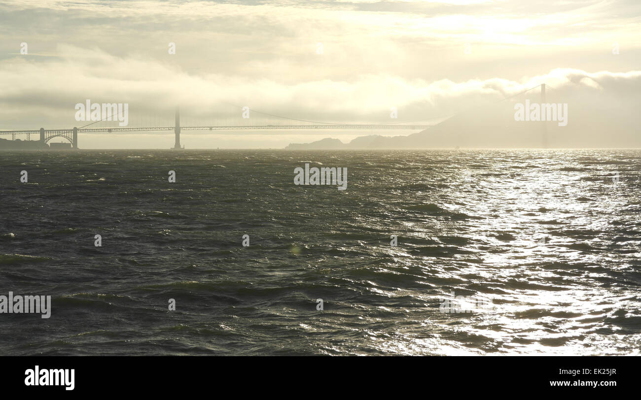 Late afternoon view from Sausalito ferry returning Pier 41 towards ...