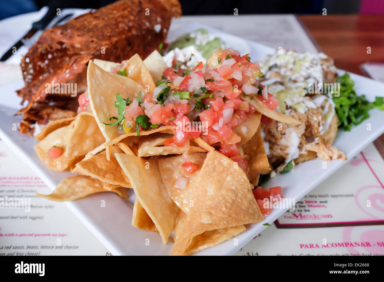 Mexican restaurant, appetizer platter Stock Photo - Alamy