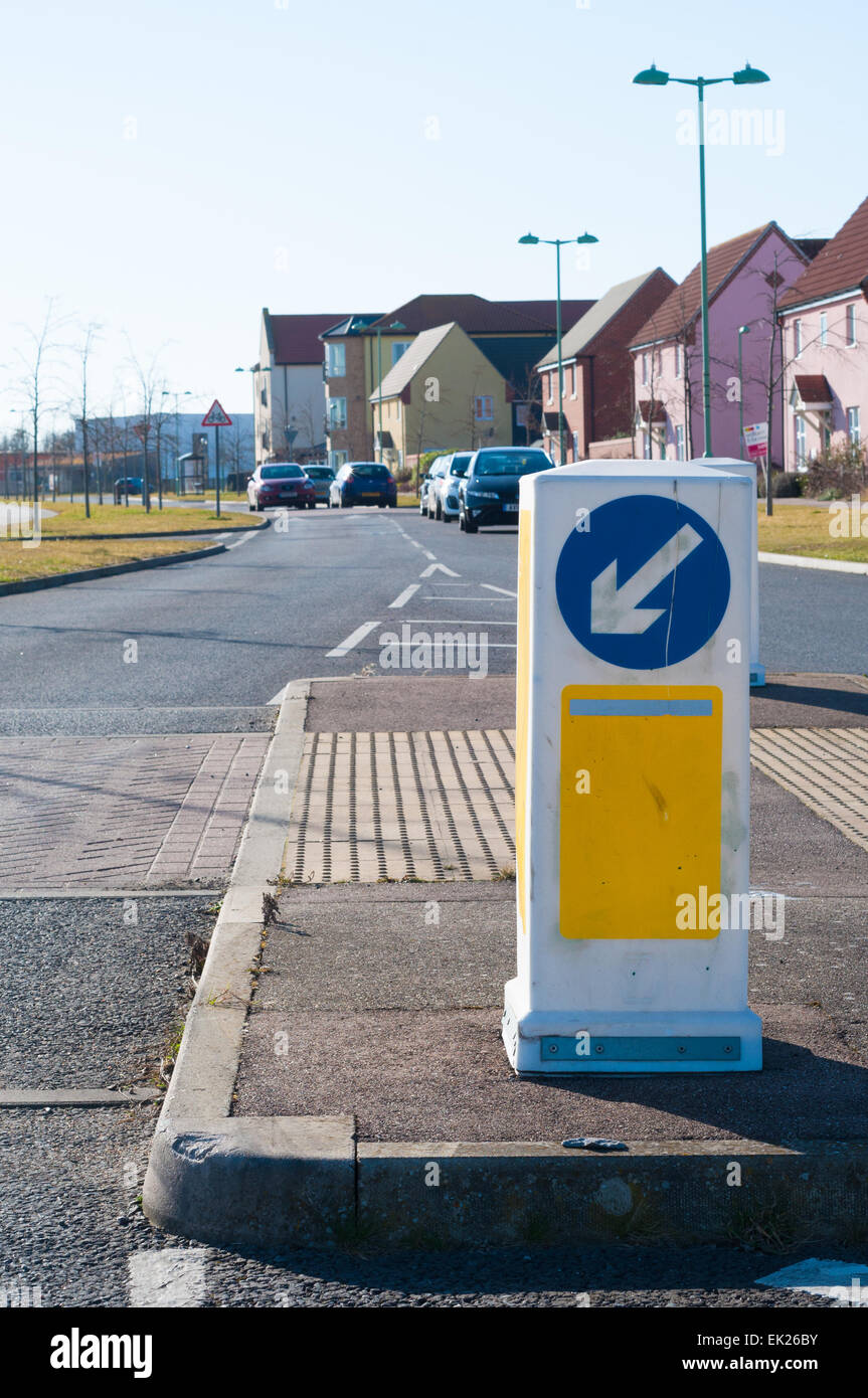 Road sign for direction of traffic, UK Stock Photo - Alamy
