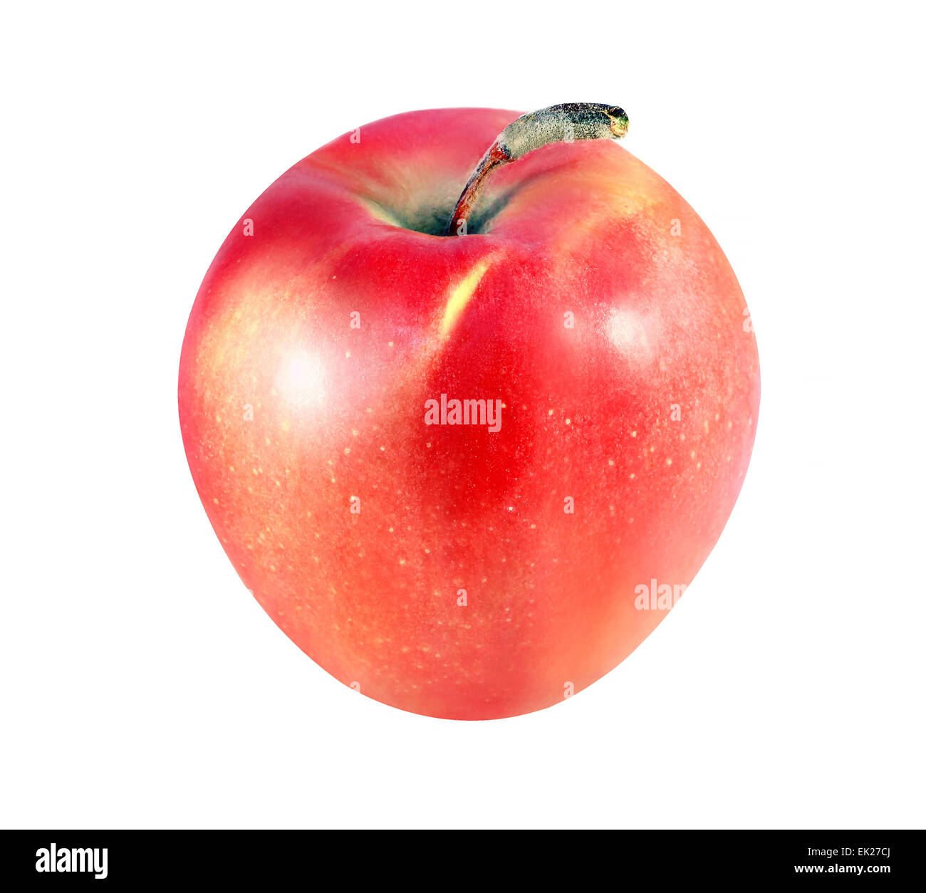 Bright red apple isolated on white background Stock Photo - Alamy