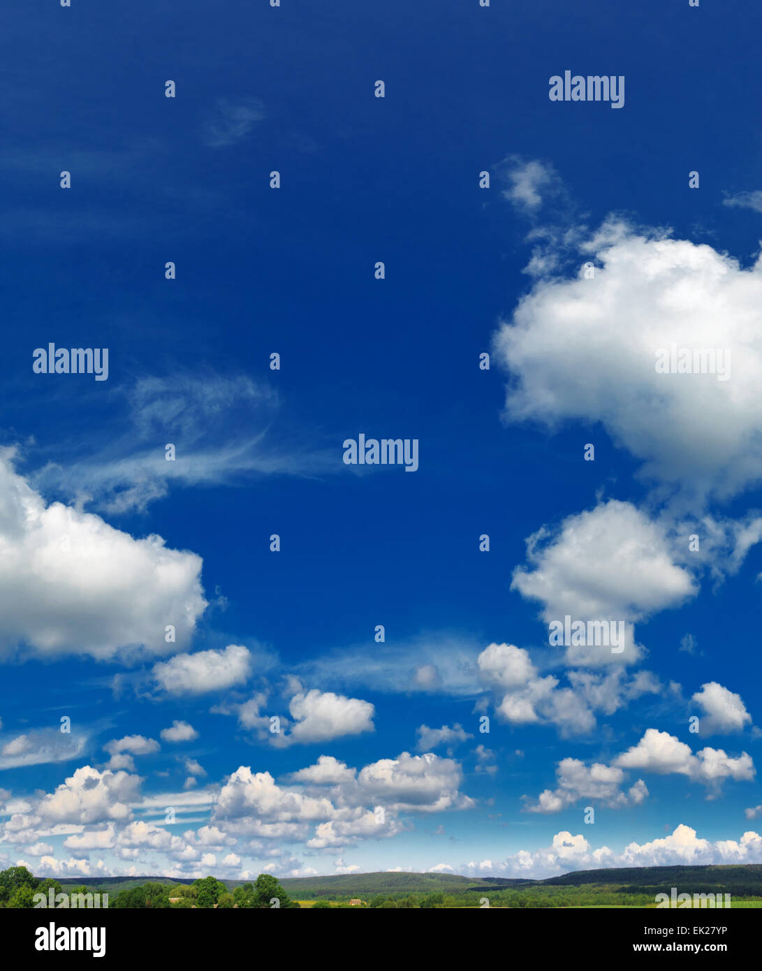 rural landscape with blue sky and clouds Stock Photo - Alamy