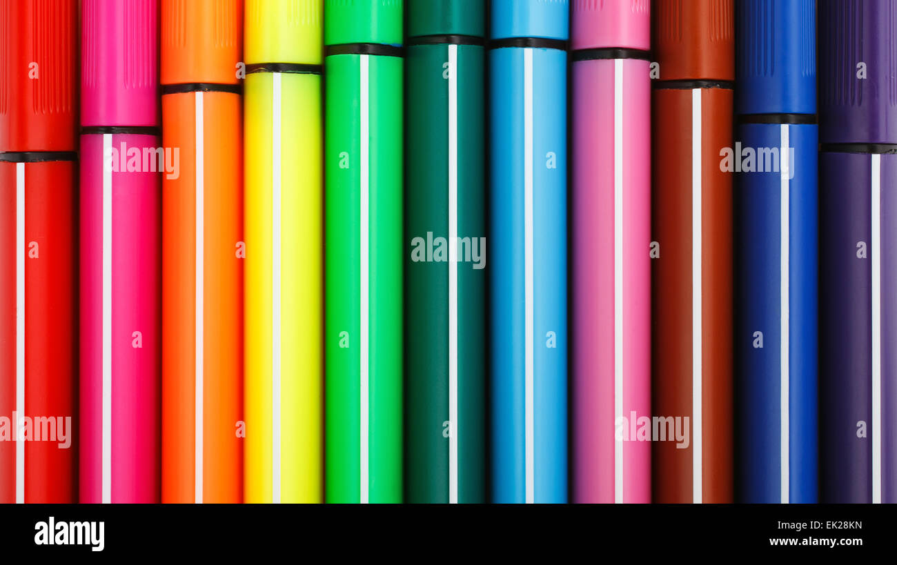 Markers paper white background hi-res stock photography and images - Alamy