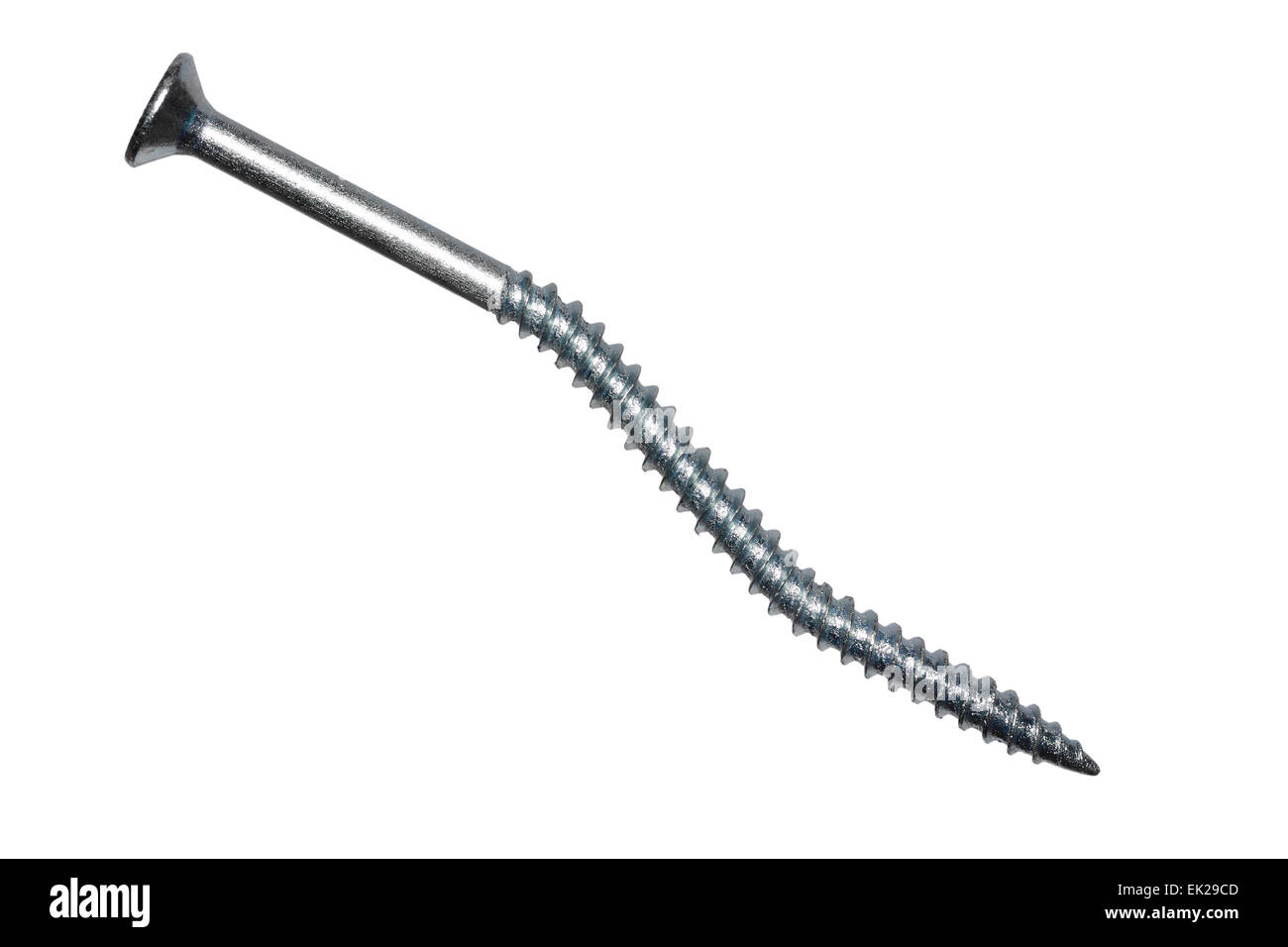 A Bent Wood Screw - Cut Out on White background Stock Photo - Alamy