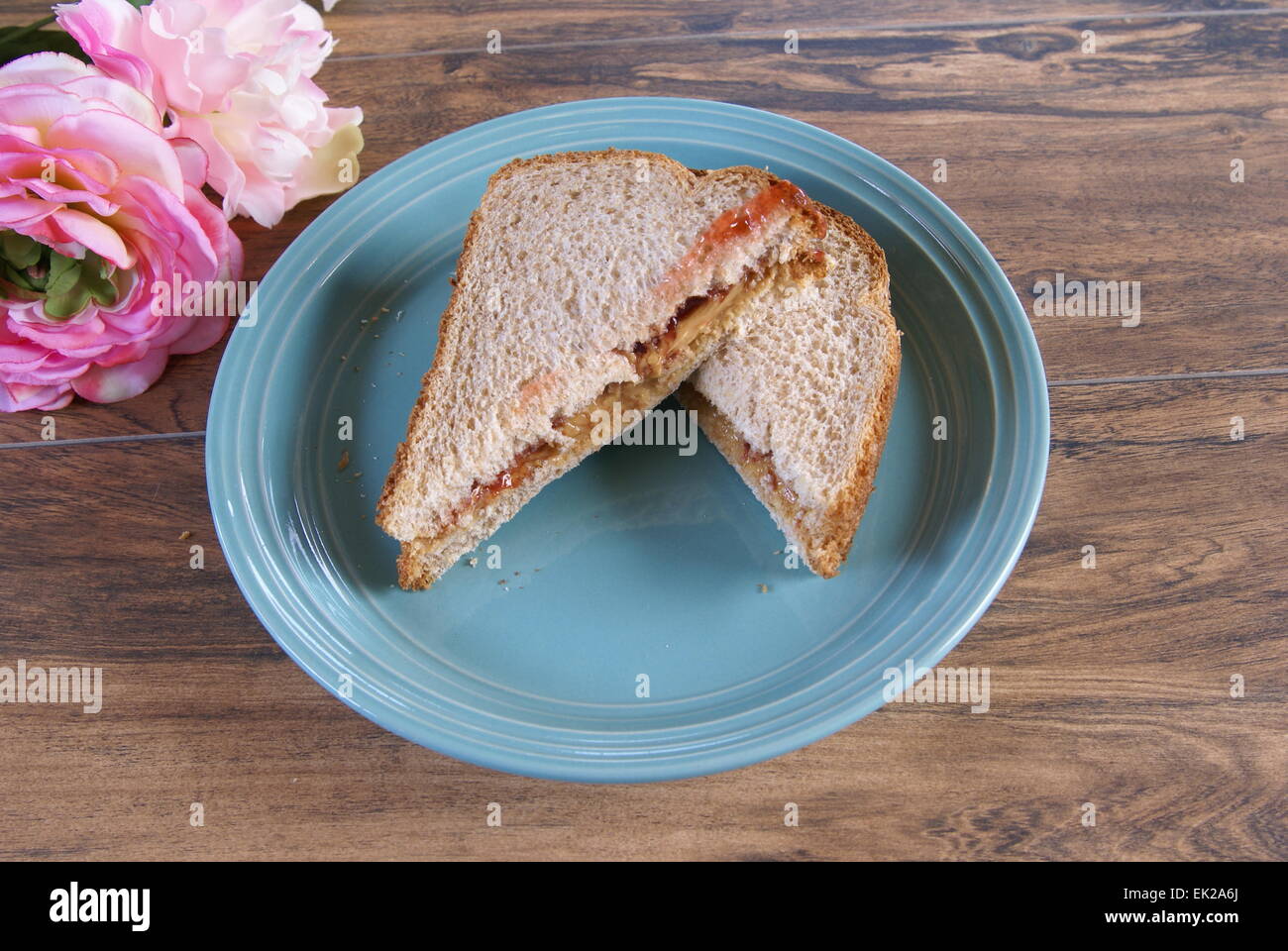Jam sandwich, white bread hi-res stock photography and images - Alamy
