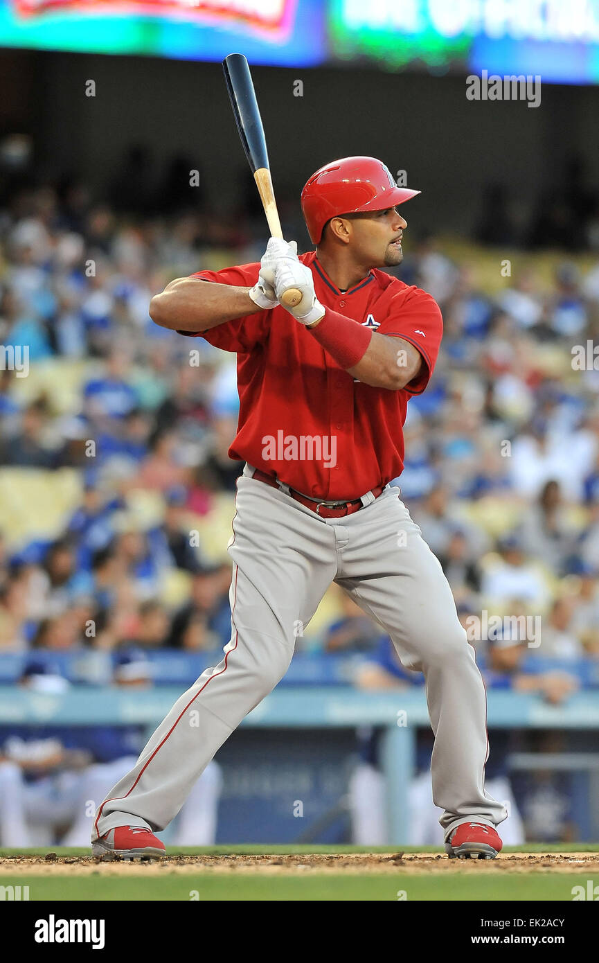 Los Angeles, CA, USA. 4th Apr, 2015. Los Angeles Angels first baseman ...