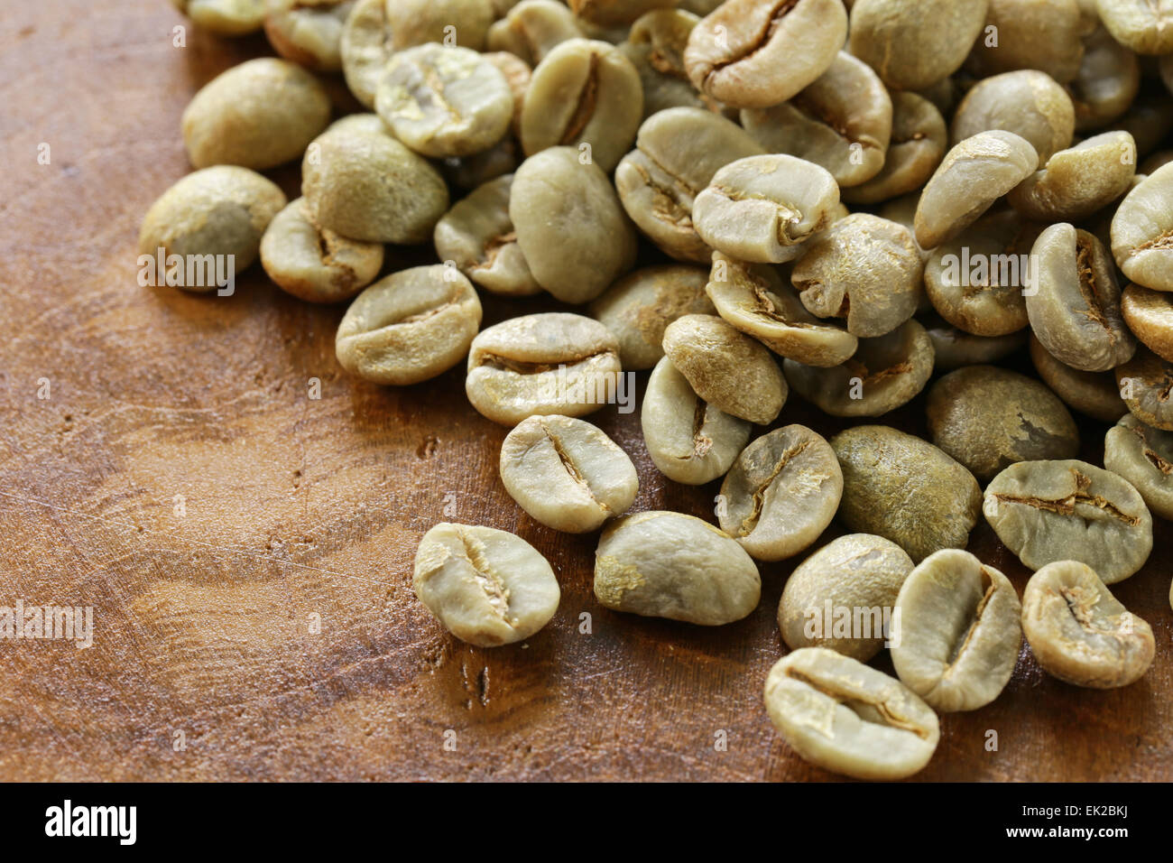 green coffee beans close-up, healthy food Stock Photo - Alamy