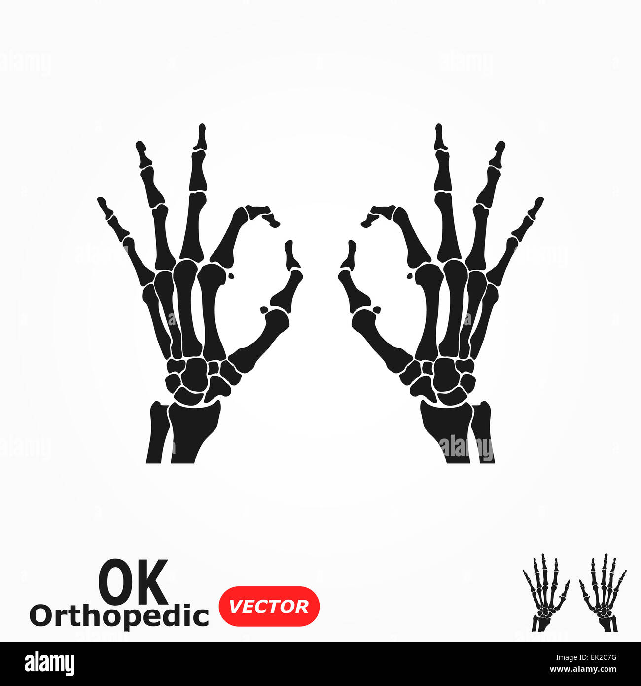 OK orthopedic ( X-ray human hand with OK sign Stock Photo - Alamy